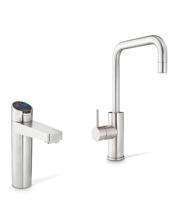 HydroTap G5 BCHA100 4-in-1 Elite tap with Cube Mixer Brushed Nickel ...